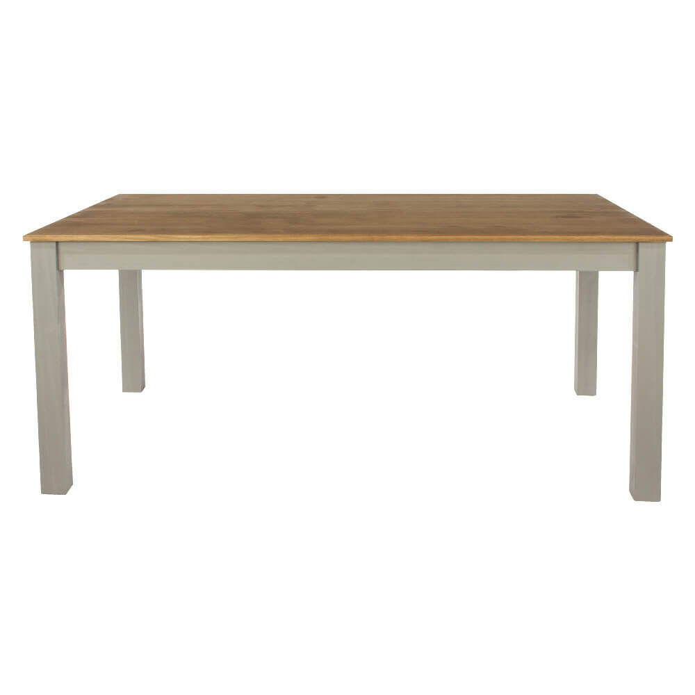 LARGE Dining Table in Grey and Pine [Corona Grey]