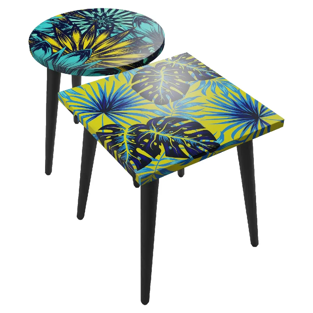 Custom Printed Side Table, Personalised Top, Square or Round.